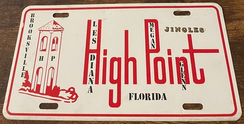 High Point Florida Booster License Plate Brooksville Jingles Megan ...