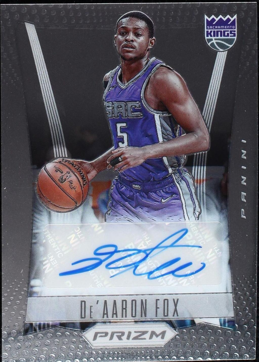 2021-22 Panini Prizm - Flashback Signatures De'Aaron Fox #FS-DAF (AU ...