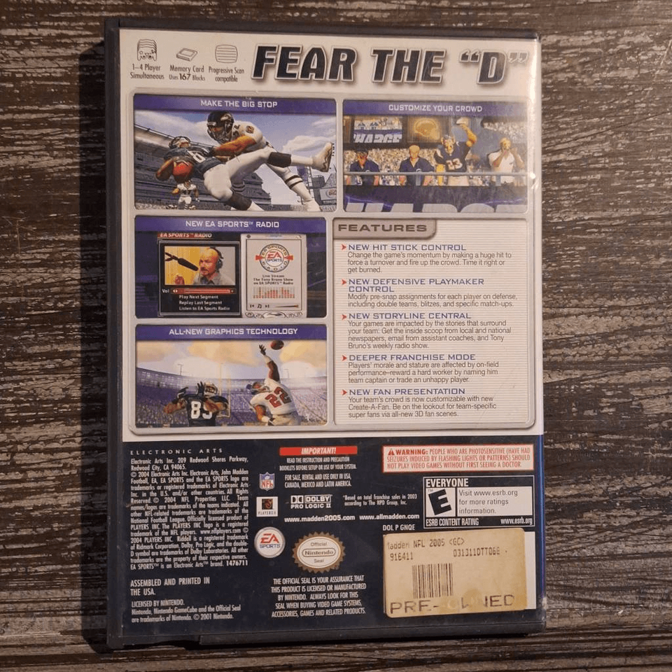 Madden 2005 (Nintendo GameCube, 2004) Black Label Complete | eBay