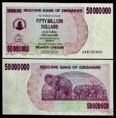 50000000000 Million Dollars Zimbabwe 500 Million Dollars Bearer