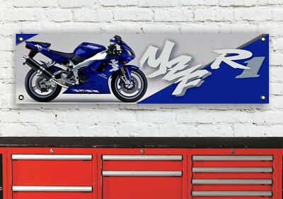 BR210B YAMAHA YZF R1 1998 BLUE 4XV GARAGE WORKSHOP BANNER SIGN | eBay