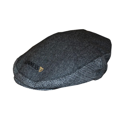 Tweed Flat Cap Guinness Men's Grey Traditional Irish Hat 100% Cotton ...