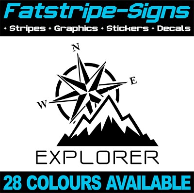 COMPASS & MOUNTAIN STICKERS GRAPHICS DECALS CAMPERVAN MOTORHOME CARAVAN ...