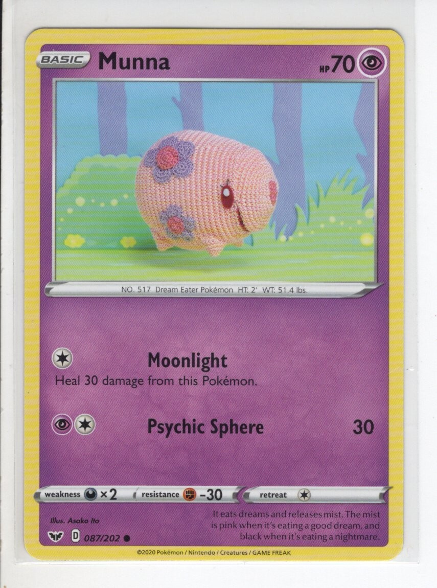 MUNNA SWORD & SHIELD SET POKEMON CARD 087/202 VG | eBay