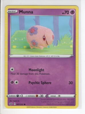 MUNNA SWORD & SHIELD SET POKEMON CARD 087/202 VG | eBay