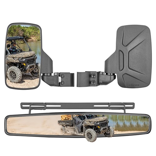 Racing Center+Side Rear View Mirror For Can Am Defender HD5/HD8/HD9/Max ...
