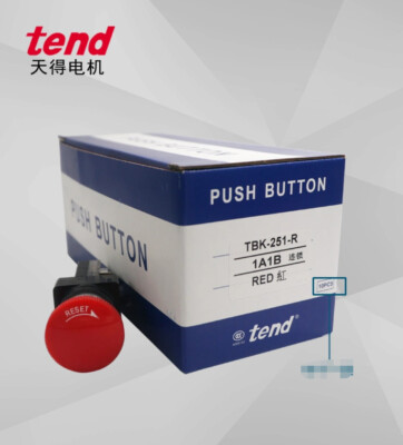 10PCS/1Box New Tend TBK-251-R TBK251R Pushbutton Switch Red 25mm Brand | eBay
