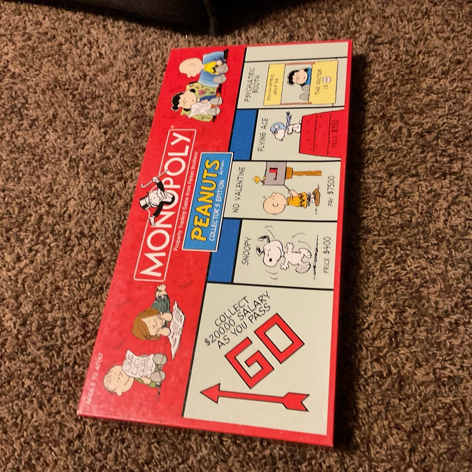 Peanuts Collector Edition Monopoly 2002 Open Box Snoopy Game Missing ...