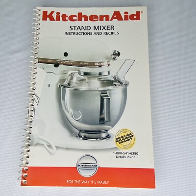KitchenAid Stand Mixer Instructions and Recipes Spiral Manual Booklet ...