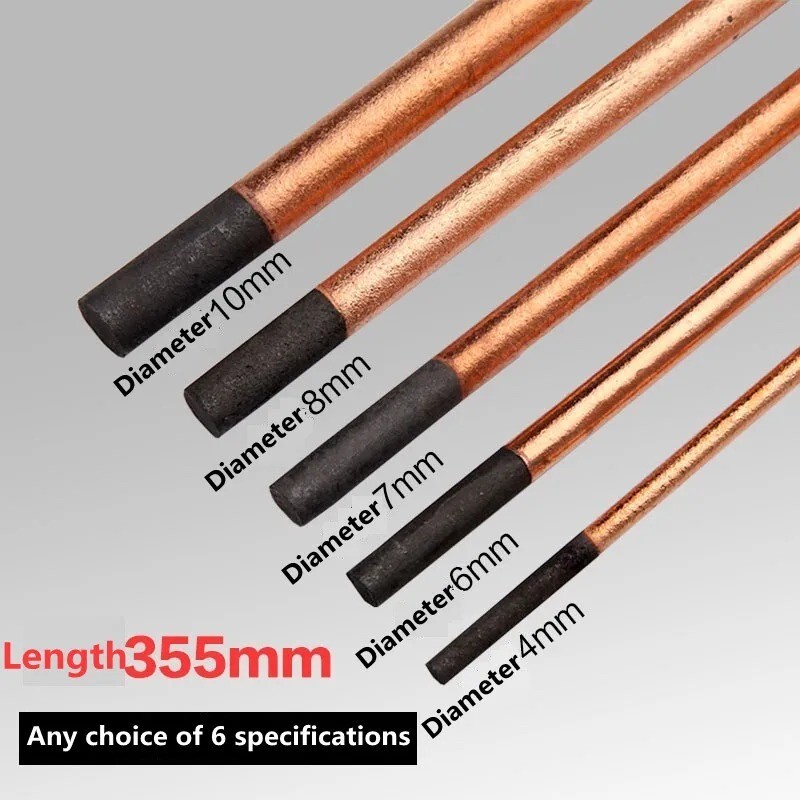 5pcs Round Arc Air Gouging Carbon Rod Welding DC Gas Gun Electrode ...