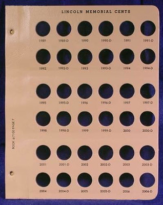Dansco Page #7 for Lincoln Cents Album #7100 | eBay