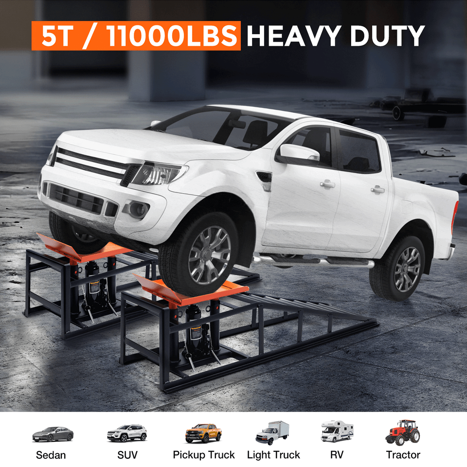 2PK Heavy Duty Auto Car Truck Service Ramps Lifts Car Hydraulic Lift ...