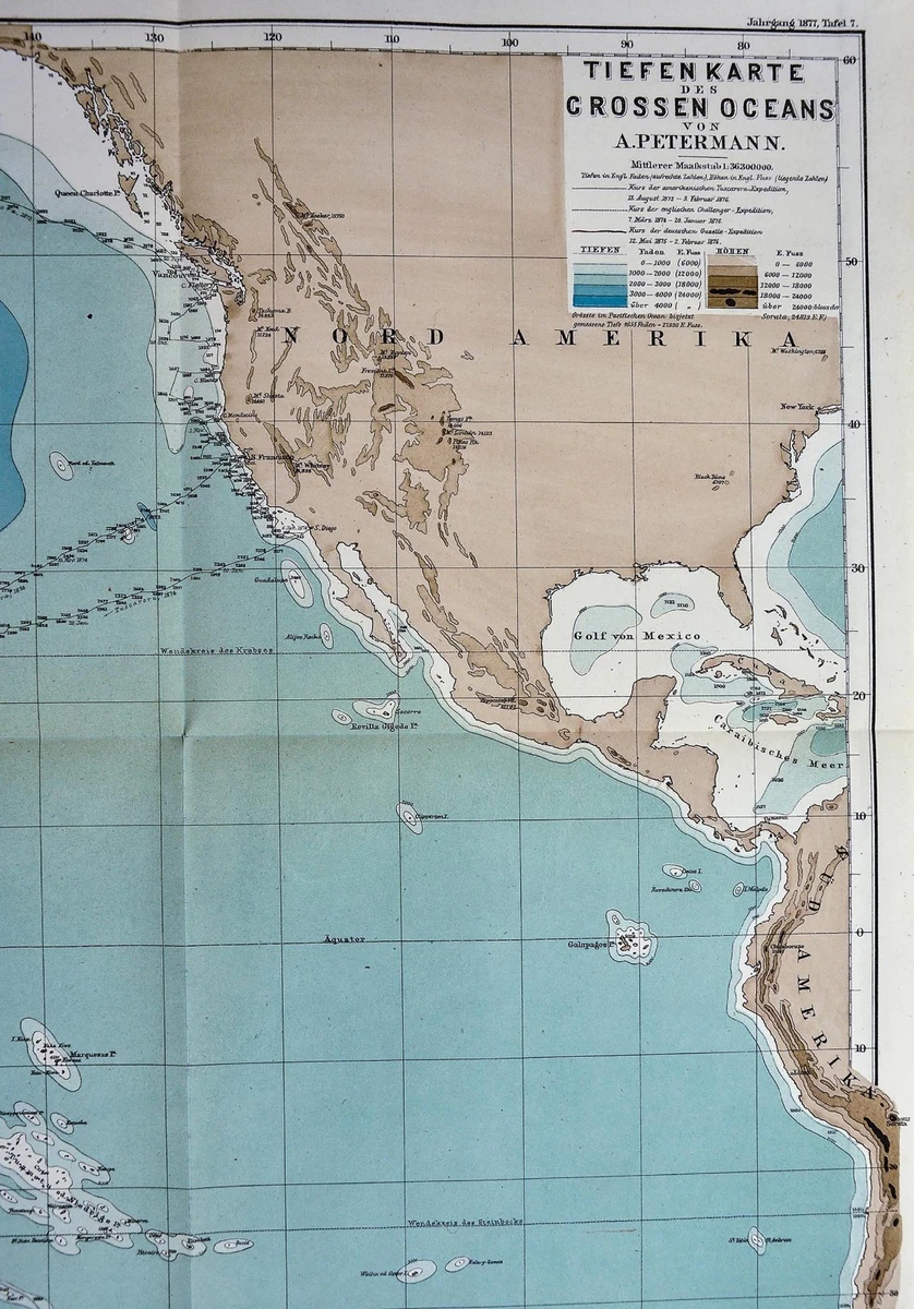 Pacific Ocean Depth Map