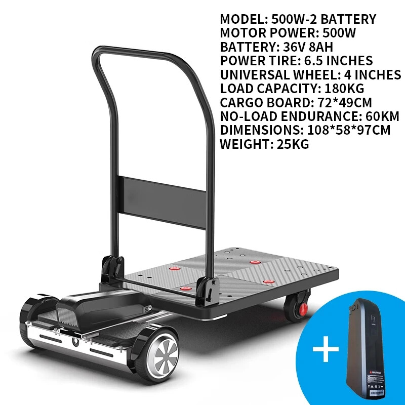 Electric Cart Cargo Flatbed Trolley Warehouse Trolley Small Moving ...