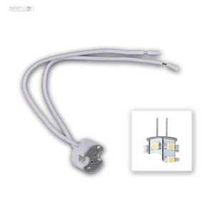 Fassung G4 aus Keramik max 24V/5A, mit 15cm Kabel, Lampenfassung für G ...