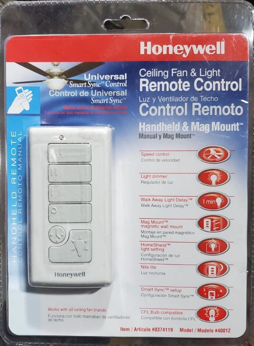 Honeywell Ceiling Fan Remote Model 40011 | Shelly Lighting