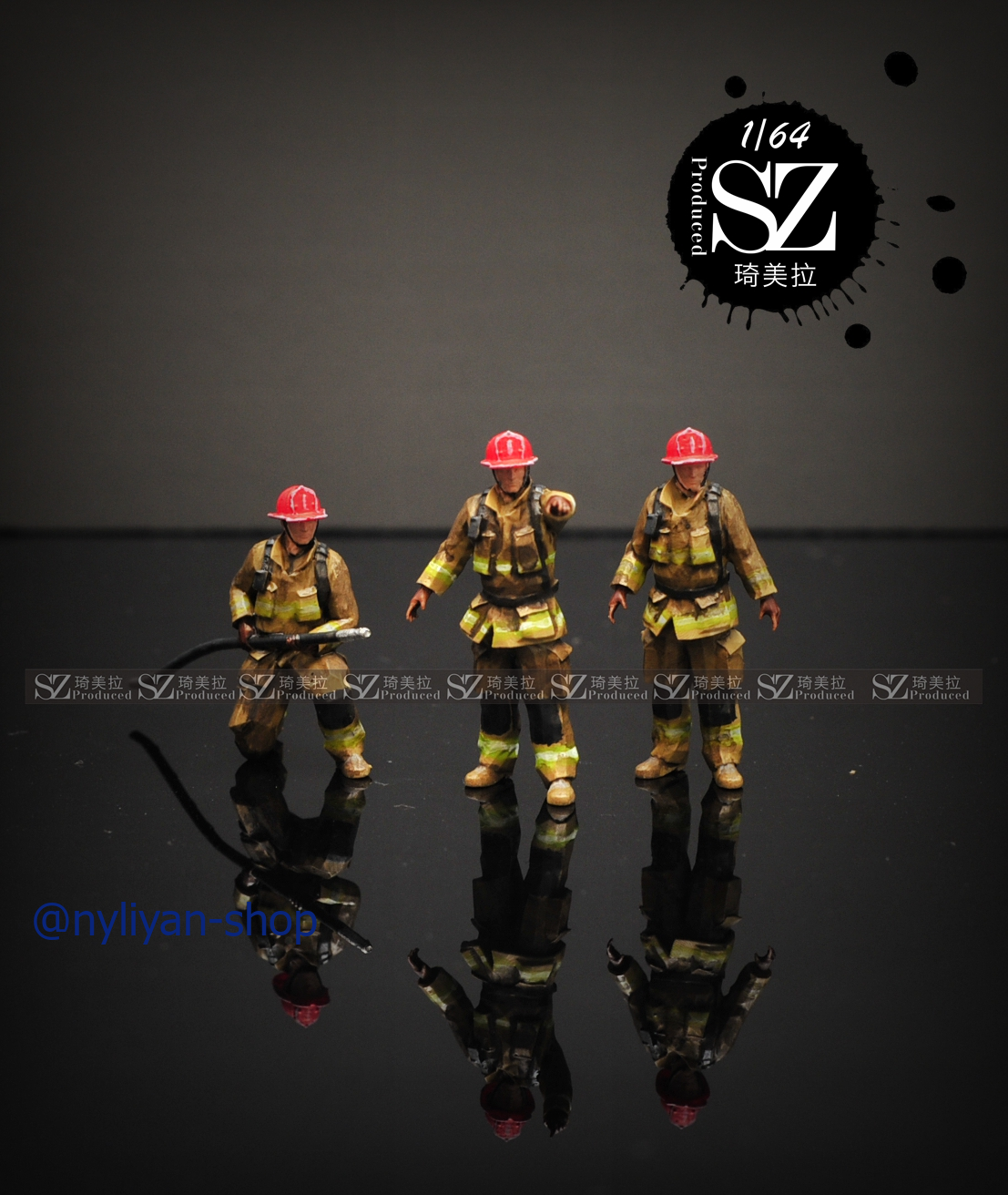 1/64 1/87 Miniatures Firefighter Man Scene Prop Figures Model For Car ...