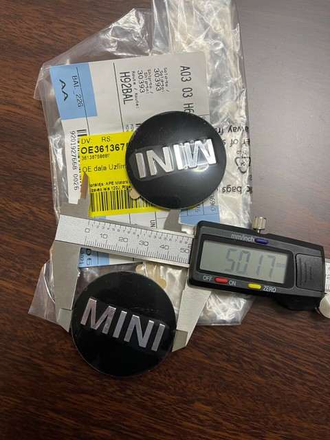 36136758687 OEM 02-16 Mini Cooper Wheel Center Cap Sticker Set of 4 R5x ...