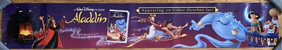 Robin Williams Disney animated ALADDIN video release banner 66x11 | eBay