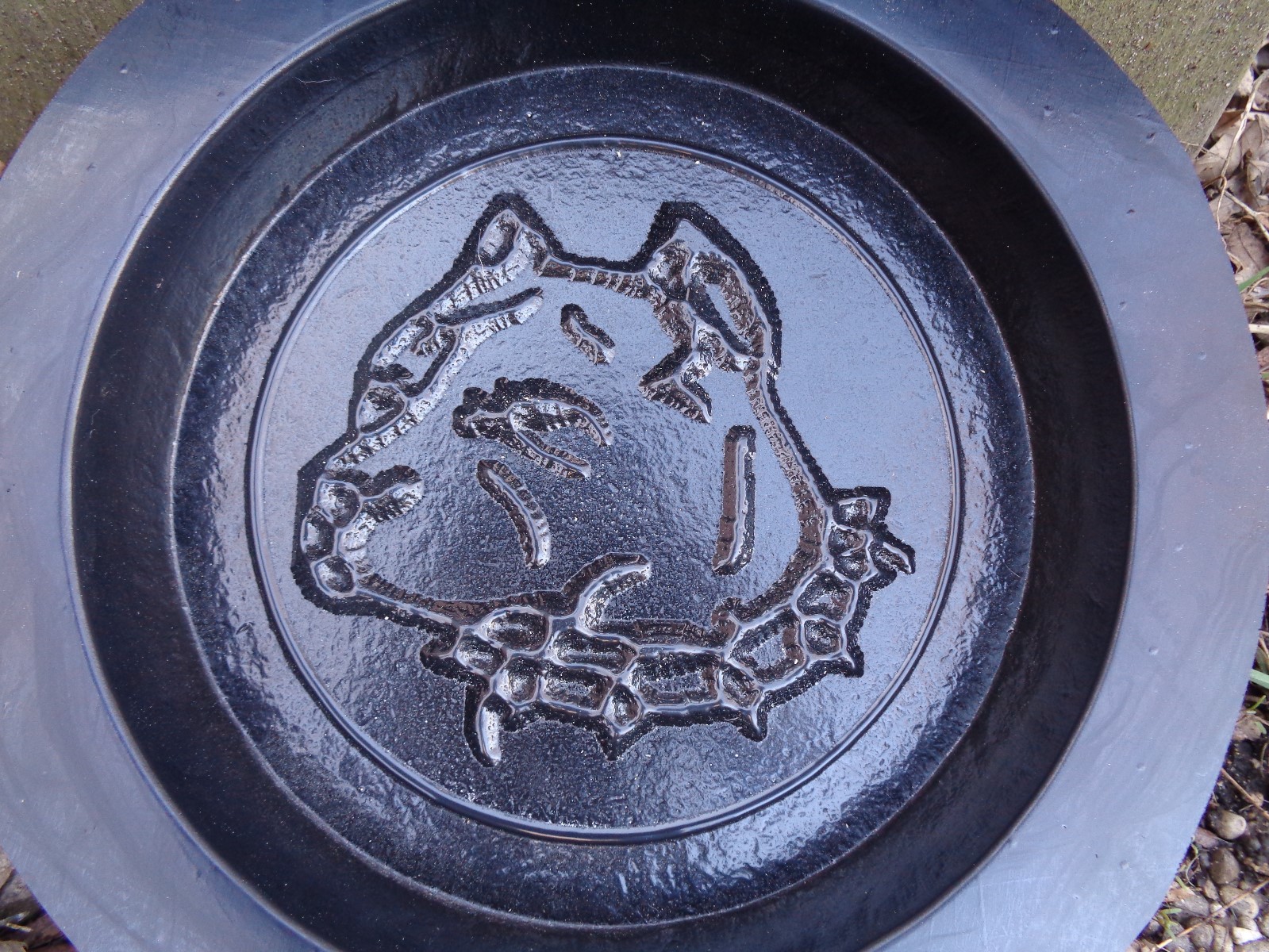 Pit bull mold concrete plaster stepping stone mold mould 10" x 1.5 ...