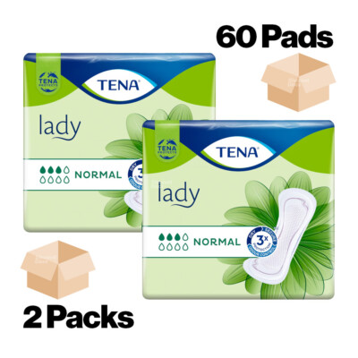 60 TENA Lady NORMAL Incontinence Pads Highly Absorbent Pad for Women 2 ...