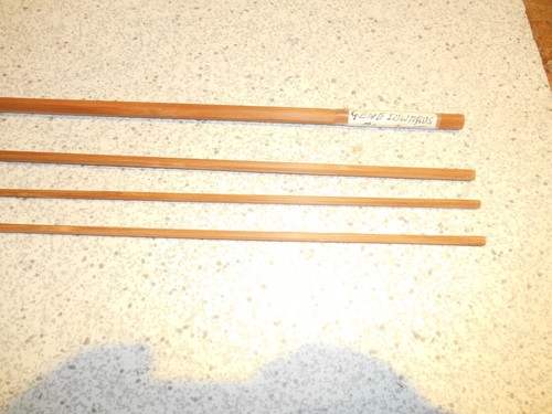 Vintage Gene Edwards bamboo fly rod building blank. 7' -3pc- 4 wt. - 2 ...