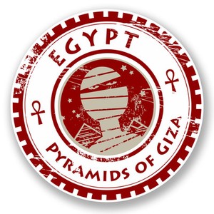 2 x 10cm Egypt Vinyl Sticker Decal Luggage Travel Tag Label Giza Mummy ...
