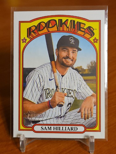 2021 Topps Heritage 548 Sam Hilliard Colorado Rockies Baseball Card | eBay