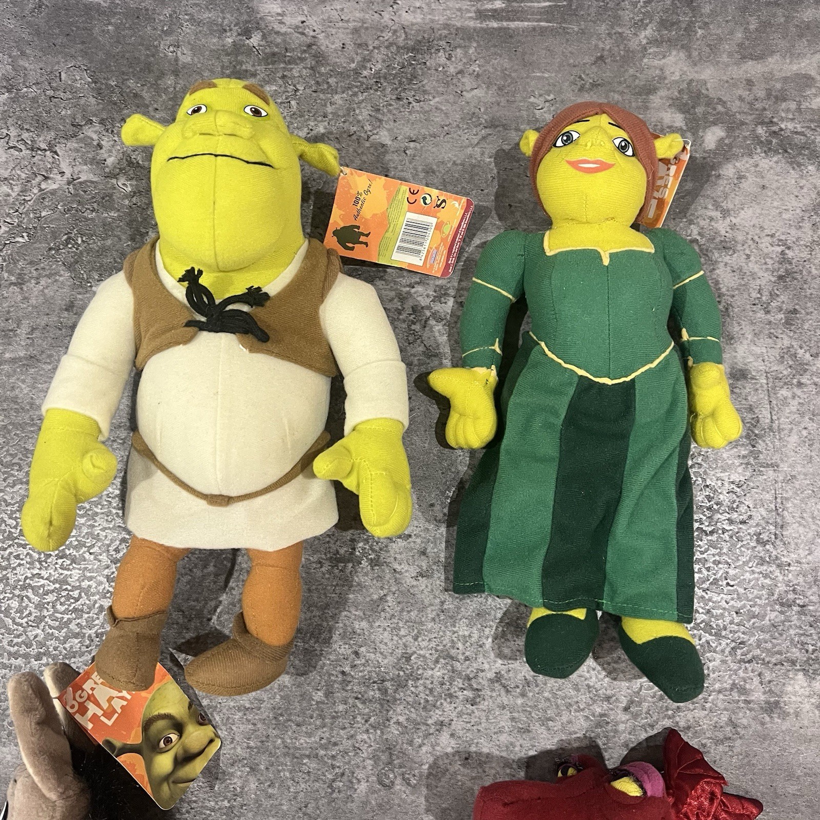 Dreamworks Shrek 2 Plush Bundle Shrek Ogre Fiona Donkey Dragon Soft ...