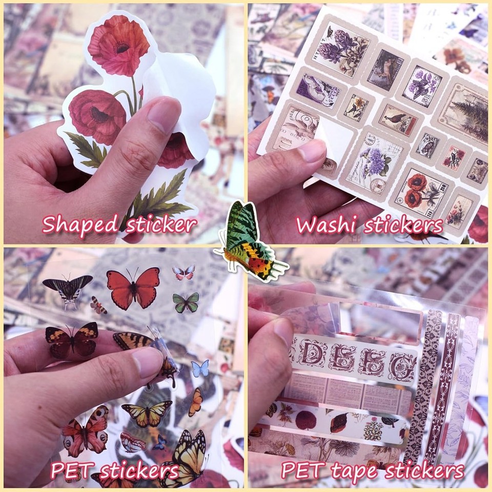 Scrapbook Supplies, (361Pcs) Vintage Aesthetic Scrapbook Kit with ,6388 ...