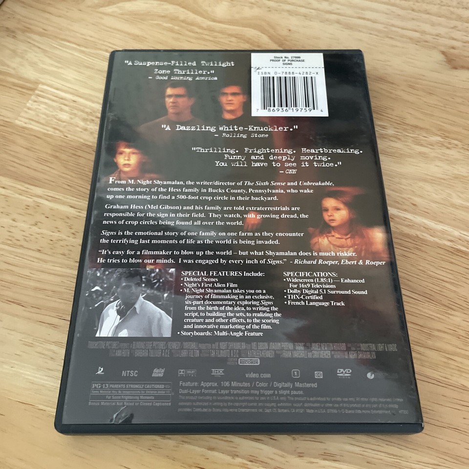 Signs (DVD, 2002) 786936197594| eBay