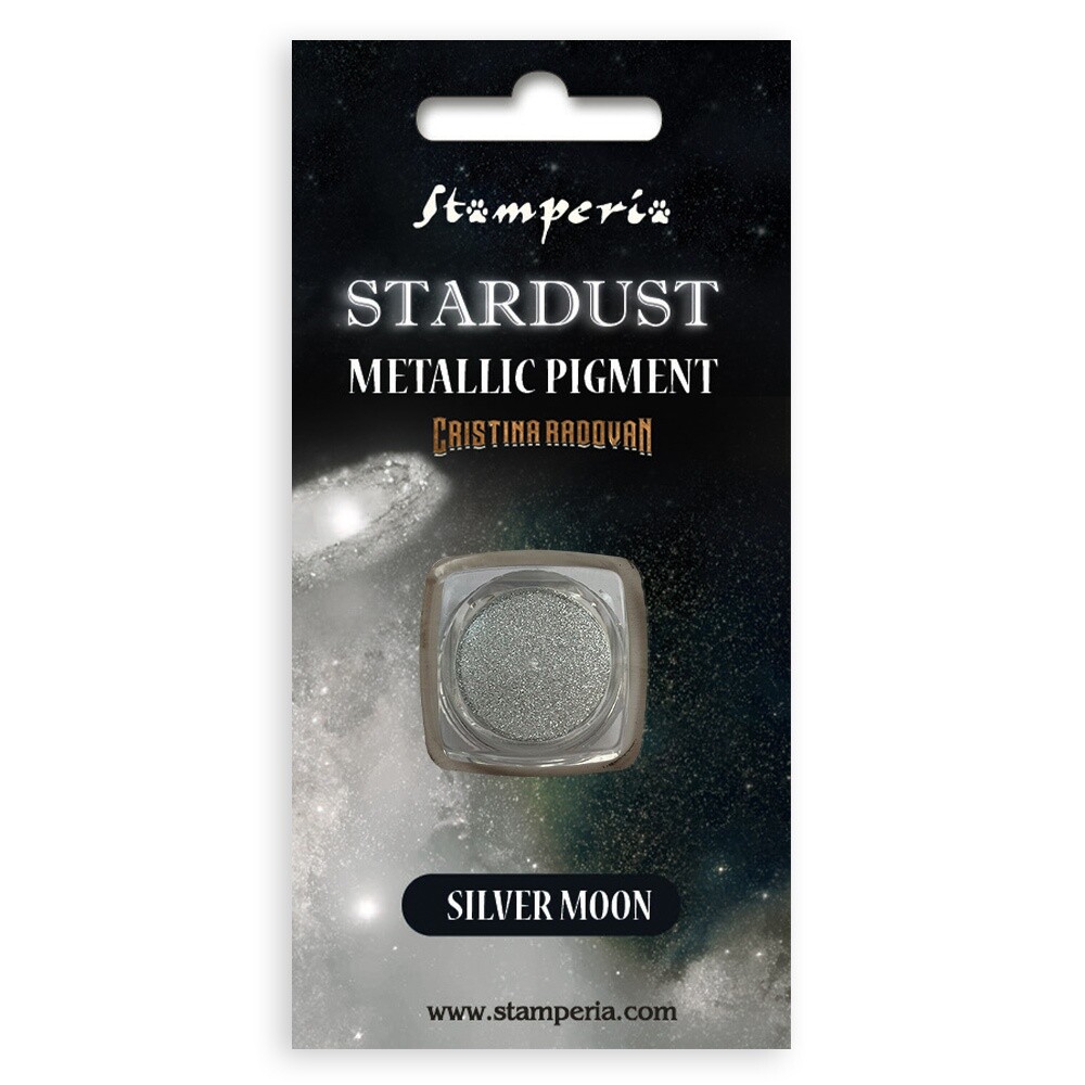 3 Pack Stamperia Stardust Metallic Pigment 0.5gr-Silver Moon KAPRB-04 ...