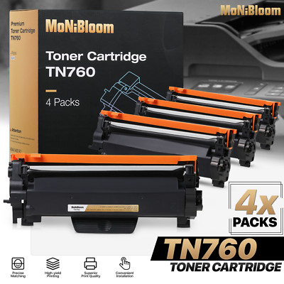 TN760 TN730 Toner Cartridge Replacement w/Chip for Brother HL-L2325DW ...