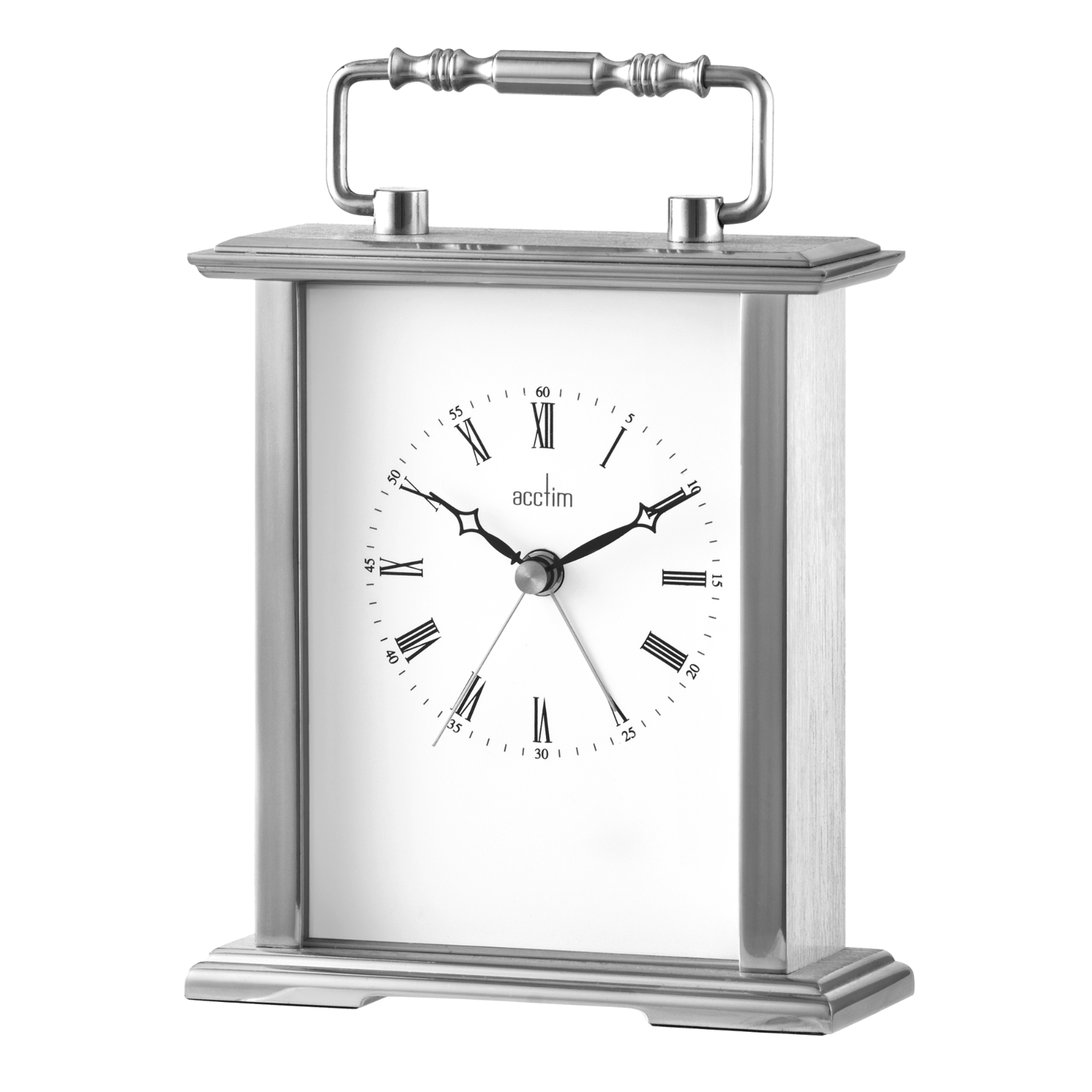 Acctim Gainsborough Mantel Clock Quartz Polished Metal Carriage Clock ...