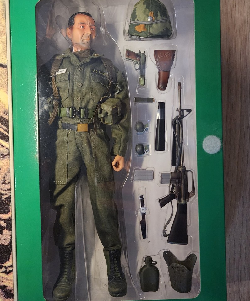 Signed Hal Moore Action Figure MEL GIBSON LT.COL. HAL MOORE “WE WERE ...
