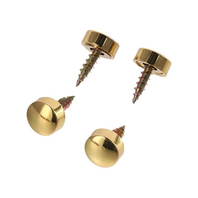 8pcs Brass Mirror Fasteners Cover Gold Screws Caps Glass Sign | eBay