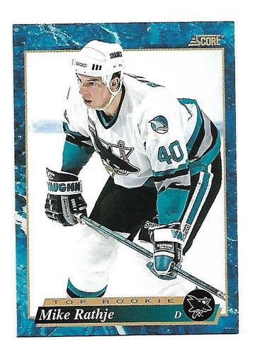 NHL Playercard - 93/94 Score - Mike Rathje - San Jose Sharks #595 ...