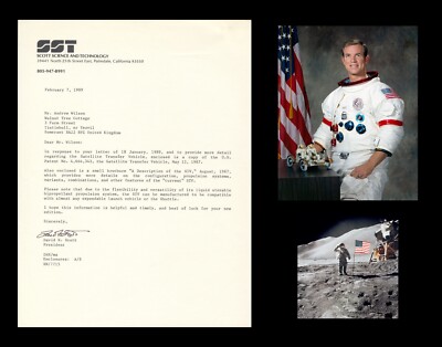 DAVID DAVE SCOTT Autographed Signed Letter NASA Apollo 15 Gemini 8 ...