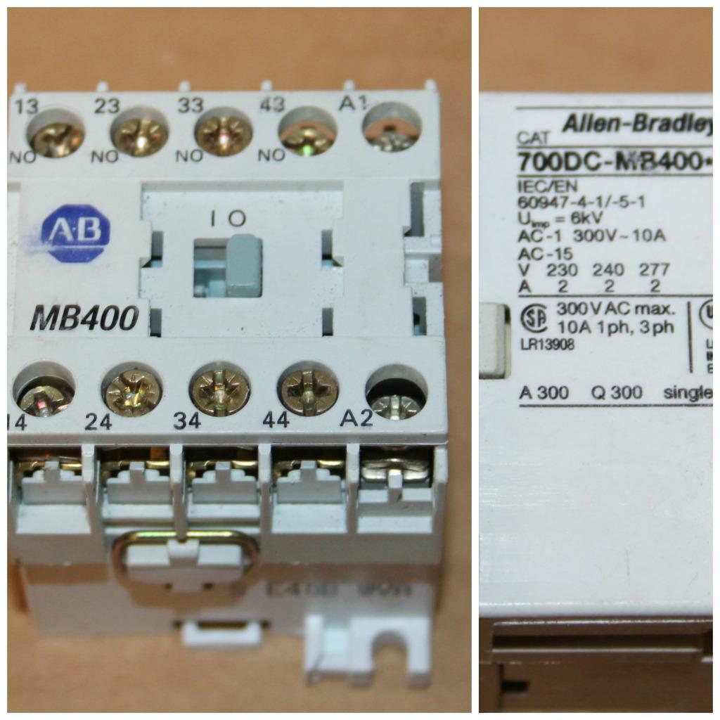 One Allen Bradley 700DC-MB400* Ser. A Miniature Relay 24V DC Coil ...