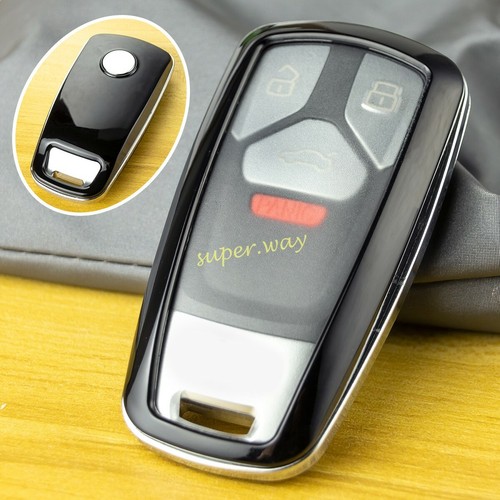 Black Car Hard Shell Key Case Cover For Audi A4 allroad B9 A5 Q5 Q7 S4 ...