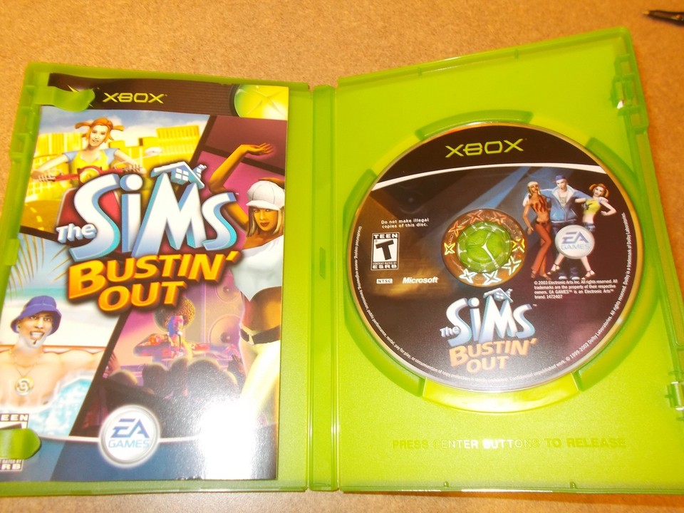 Sims Bustin' Out (Microsoft Xbox, 2003) Game Disc, Case & Booklet ...