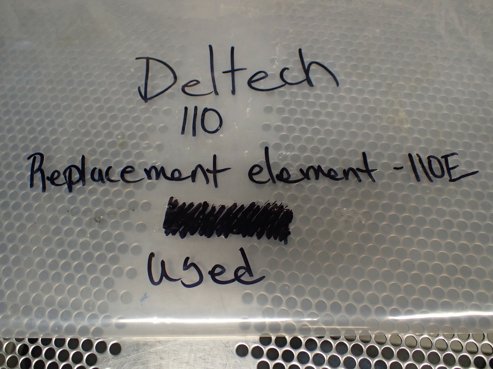 DELTECH FILTER Model 110 Replacement Element 110E 150F 150PSIG Used W ...