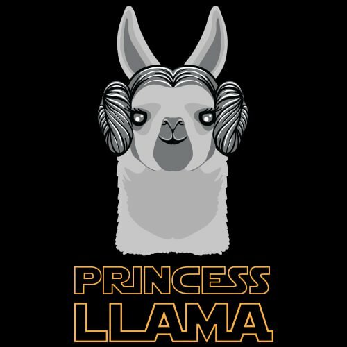 Princess Llama T-shirt Unisex S M L XL 2XL New NWT Cotton Black | eBay
