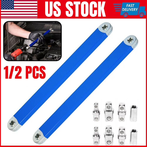 1/2PCS Spanner Extension Wrench Set Offset Ratchet Spanner Extender w ...