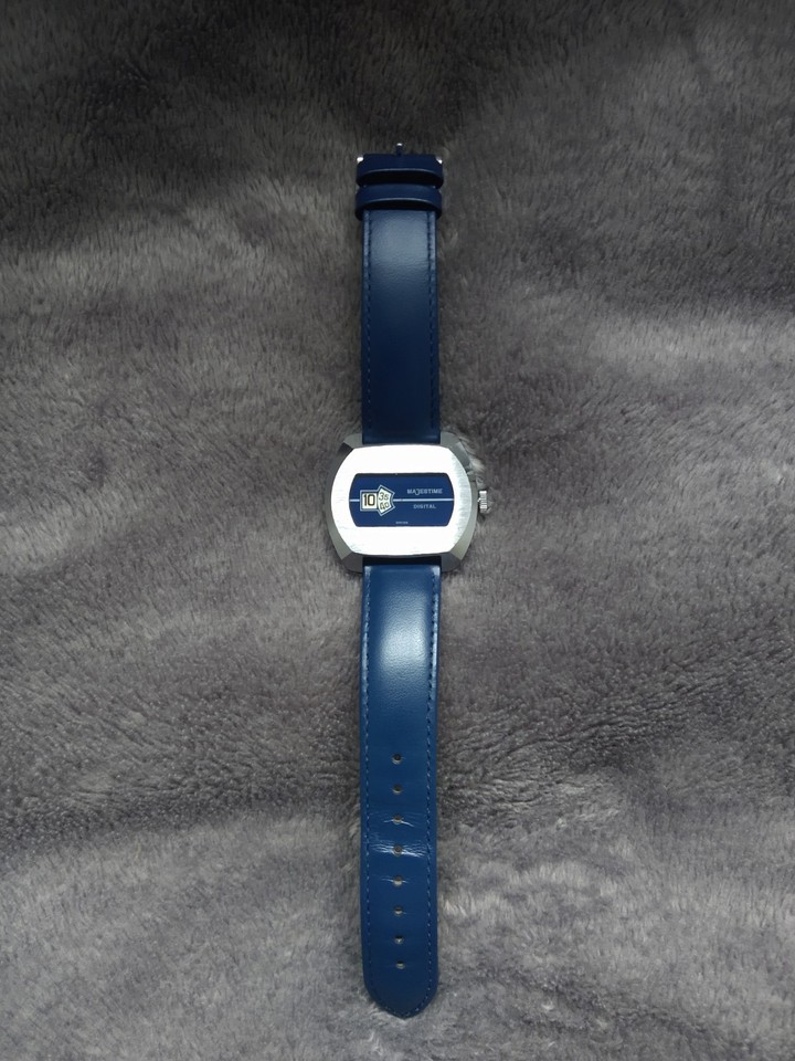 Blue Majestime Swiss Manual "Jump Hour" Digital Watch | eBay UK