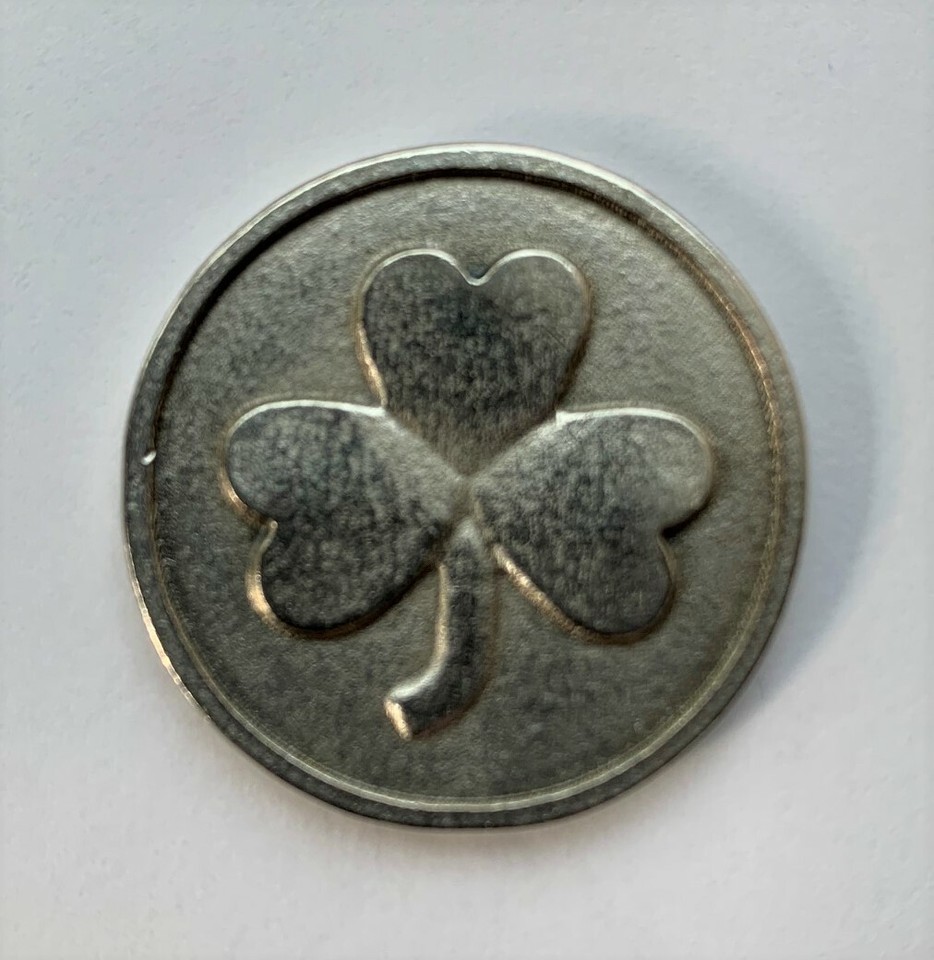 New Unique Lucky Irish Shamrock Golf Ball Marker Pocket Token | eBay