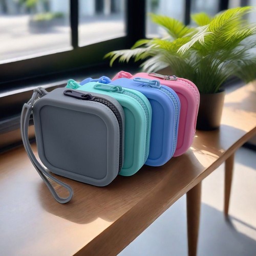 Silicone Organizer Wallet Coin Purse Zipper Cosmetic Bag Travel Pouch ...