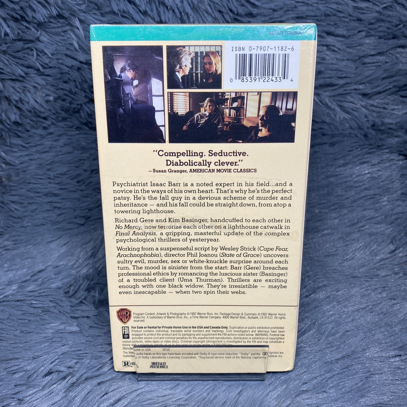 Final Analysis VHS 1992 VCR Video Tape Movie Richard Gere *Like New ...