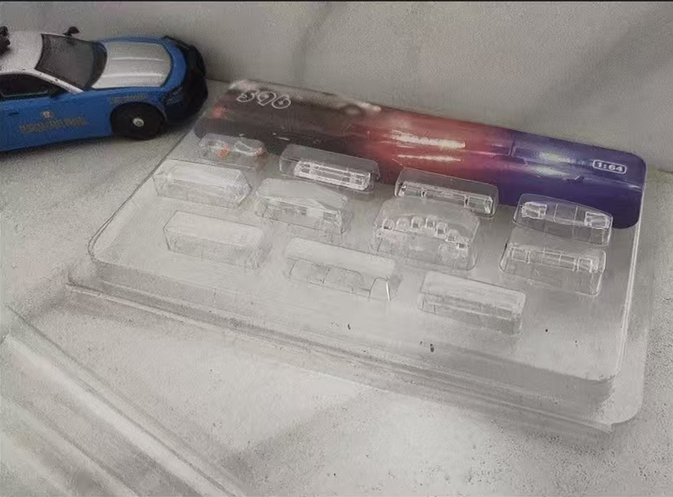 1/64 model police car working light transparent ceiling light Modifying ...