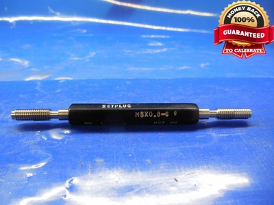 M5 X 0.8 6g METRIC SET THREAD PLUG GAGE 5.0 .8 GO NO GO PDS = 4.456 & 4 ...